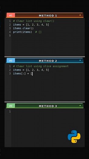 Clear List via 3 Methods #empty