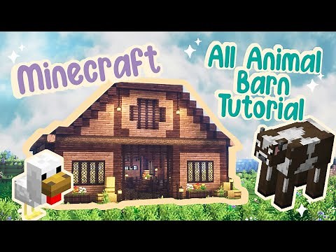 Aesthetic Minecraft Barn Tutorial 🌸🐴✨ Cottagecore Easy Fairytale Livestock Farm 🌸 Kelpie The Fox