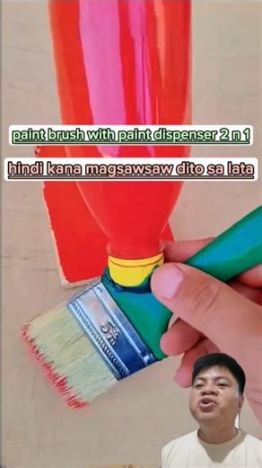 paint brush na dina kailangan isawsaw pa sa pintura #paintbrush #diypaintbrush #diyideas #PaintingTips #fbreelsviral #mgagawtv #fblifestyle this is a reaction video and its purpose is for commentary educational and tips only | Mga Gaw Tv