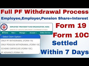 Full PF Withdrawal Online Process ✅ | EPFO Form 19 Or Form 10C Apply Online | Full PF Withdrawal