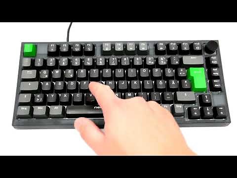 nerdytec - CYKEY mechanische 75 % Gaming Tastatur - RGB-Beleuchtung