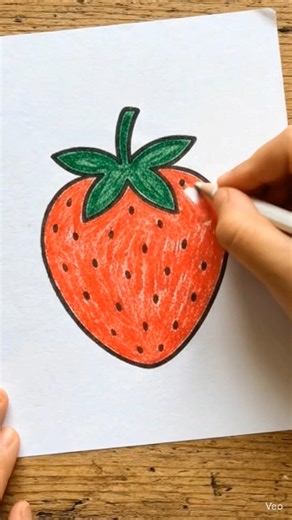 How to Draw a Strawberry 🍓 for Kids #drawing