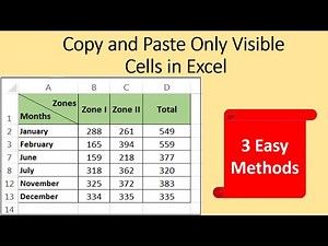 Copy & Paste Visible Cells Only in Excel