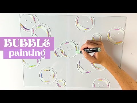 Painting Bubbles On Glass 🫧┃Easy Acrylic Painting Tutorial