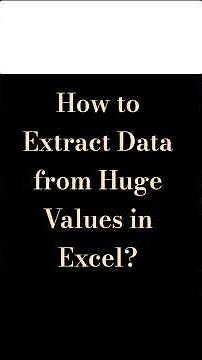 Best Methods to Extract Data from Excel