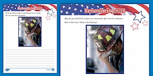 Patriot Day Remembering 9/11 Writing Worksheet