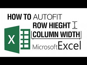 HOW TO AUTOFIT ROW HEIGHT AND AUTOFIT COLUMN WIDTH IN MICROSOFT EXCEL