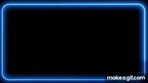 BLUE Neon Light Rectangle Frame | Glowing Neon Frame | BORDER LOOP VIDEO on Make a GIF