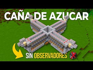 Granja de CAÑA de AZÚCAR AUTOMÁTICA SIN OBSERVADORES! Minecraft 1.20 Java - 500 objetos por hora!