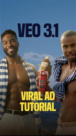 Invideo • Your Power to Play on Instagram: "A complete breakdown of our Old Spice/Amber Crest ad using Veo 3.1 in invideo. We didn’t recreate this ad because we ran out of ideas - we recreated it because we wanted to push the boundaries of what’s possible with AI video. Generating the confident guy, the impossible transitions, and just perfect delivery. To prove that if this was possible, you could turn any idea you have into a video. And here’s exactly how we did it - in < 5 hours, and < $100. 