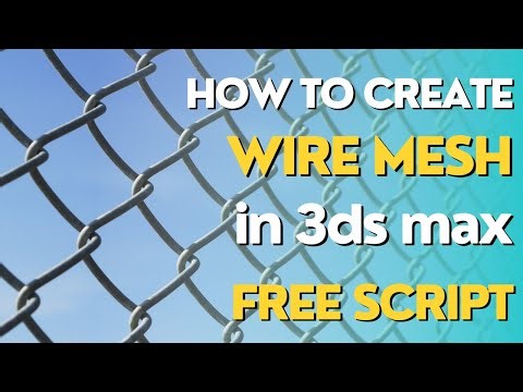 How to make Fence Wire mesh in 3Ds max with free Script (Wire Mesh Generator) #3dsmax @zna_studio
