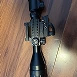 4-16x50AO Rifle Scope Combo Red/Green Dual Illuminated with Green Laser 4 Holographic Reticle Red Dot 5Modes Flashlight for Rail Mount