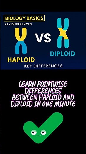 Haploid vs Diploid Cells 🔬 | Biology Basics #BiologyBasics #HaploidVsDiploid #GeneticsExplained