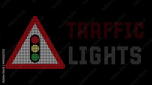 Traffic Signal Sign Digital Animation - High-Definition Animated Video Featuring a Dynamic Traffic Signal Sign with Bold Motion Effects - Ideal for Traffic Management, Signal Alerts, and Road Safety P