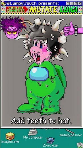 'Make Luigi SUS' Your Comments MUTATE Luigi! (3) #art #shorts