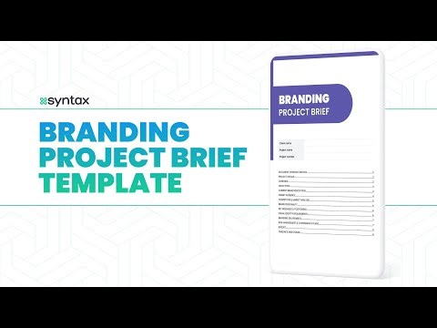 Branding Project Brief Template – Google Docs – A4 | Syntax Project Solutions