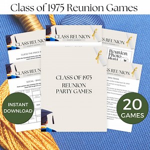 Printable Class of 1975 Class Reunion Games, 50th Class Reunion, Reunion Party Game, High School Reunion, College Reunion - Etsy