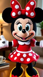 This crochet Minnie Mouse is snug in her cozy corner! 🛋️💖 Do you have a Minnie fan in your life? Tag them! 👫 #MinnieMouse #DisneyHome #CraftedLove #MinnieMouse #disneyhome | Creative Crochet