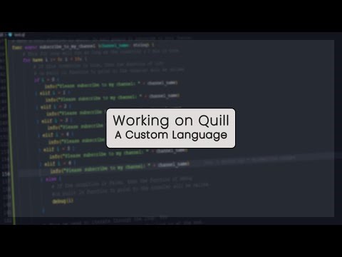Working On Quill - A Custom Programming Language (LIVESTREAM)