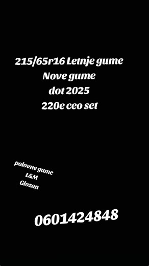 215/65r16 Letnje gume Nove Cena 220e ceo set. Starmaxx (Turska) Nove gume datum proizvodnje 20 nedelja u 2025 godini ***Starmaxx, poznati brend turskog proizvođača Petlas Tire Corporation. Modele Starmaxx letnjih guma odlikuje kvalitet i visoke performanse sa svojim posebno razvijenim dezenom gazećeg sloja. Sastav gume i dizajn su takvi da maksimalno poboljšava performanse prianjanja u svakoj situaciji vožnje. Odlično kočenje na mokrim površinama.*** Mogucnost montaze i balansa kod nas u servis