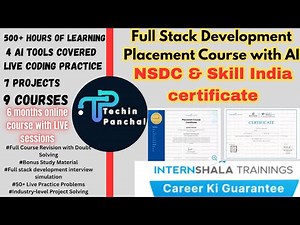 Full Stack Development With AI Certified Courses With NSDC & Skill India || Internshala Training..
