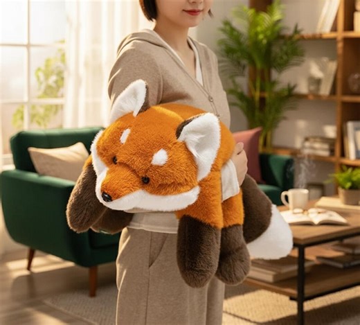 Weighted Fox Plush Pup Soft Cuddle Pillow Comfort Animal Plush Toy Gift - Etsy