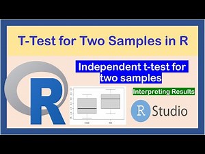 Two Sample T Test in R | Independent T Test for Two Samples in R