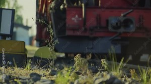 Old Historic Narrow Gauge Railway Steam Locomotive Train