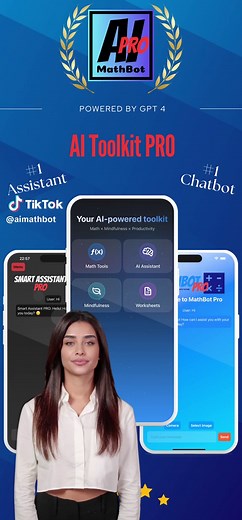 Struggling with math AND stress? This AI app solves both! 😱📊🧠 #AITools #StudentLife AI Toolkit Pro = Your all-in-one study & mindfulness sidekick! ✨ 🚀 **Features:** ✔ Solve math instantly (AI MathBot Pro) ✔ GPT-4 for essays/coding/productivity ✔ Generate worksheets in seconds ✔ Relax with meditations & games Try it free! Link in bio 👆 #MathHack #AITools #Productivity #Mindfulness #StudyTok #EdTech #Exam #Examseason #AITools #MathHelp #GPT4 #ProductivityHack #LearnOnTikTok #TechTok #StudentL