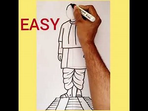 Sardar Vallabhbhai Patel Drawing | Statue of Unity Drawing