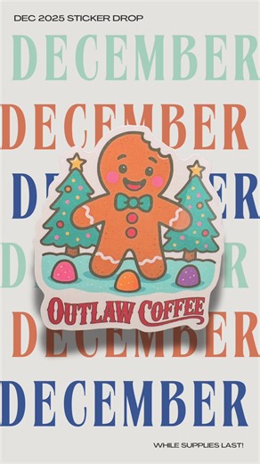 Take a bite out of the holidays with the Outlaw December Sticker Drop! #drinkandbemerry