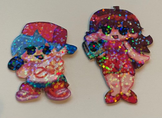 FNF|| Friday Night Funkin GF and BF Stickers!! (set of 2) - Etsy