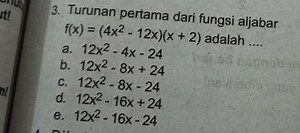 Find the first derivative of the algebraic function f(x) = (4x²... | Filo