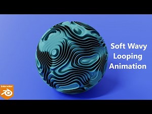 Abstract Soft Wavy Shapes Looping Animation in Blender