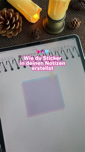 Wie du Sticker in deinen Notizen erstellst 💖🔮🩵 #lerntipps #ipad #digitalnotiz #notizen #stickers