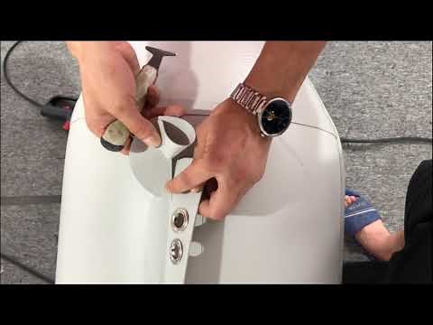 Quick Inflatable PVC Boat repairs using heat gun as accelerator