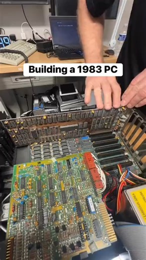 Bitspace | Custom PCs & More on Instagram: "Booting up nostalgia mode: Building a 1983 PC from the ground up. Shall we play a game? 💾🕹️ Sometimes, tech isn’t just about speed—it’s about reliving the golden age. #RetroPC #VintageBuild #OldSchoolTech #Bitspace #PCBuild #Throwback #NaviMumbai"