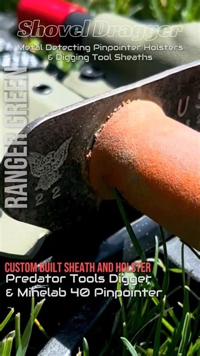 Ranger Green Pinpointer Holster And Digging Tool Sheath. For The Predator Tools Digger & Minelab 40