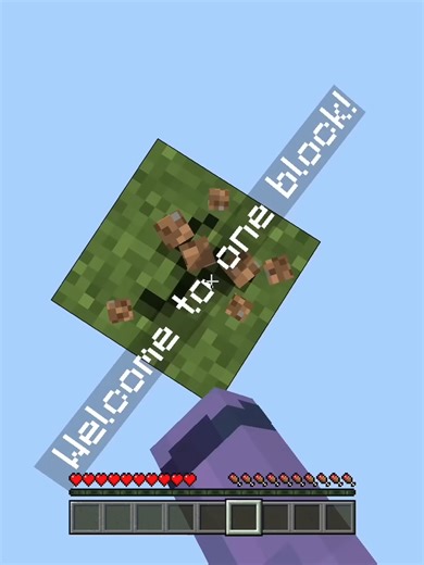 Exploring One Block Challenge in Minecraft Bedrock Edition