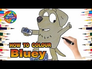How to Colour Bluey | Easy Coloring