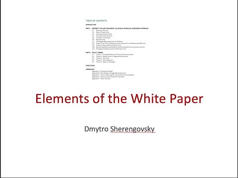 How to Write the White Paper? (Part 3: Structure of the White Paper)