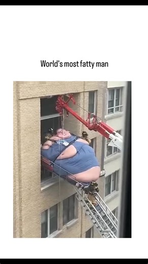 GLOBAL REEL HUB | #The post features a 10-second video of firefighters using a crane to lower an extremely obese woman from a high-rise window on a... | Instagram