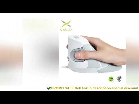 M618BU Wired White Color Vertical Mouse Ergonomic 6 Button Optical Right hand Mice with Removable Pa