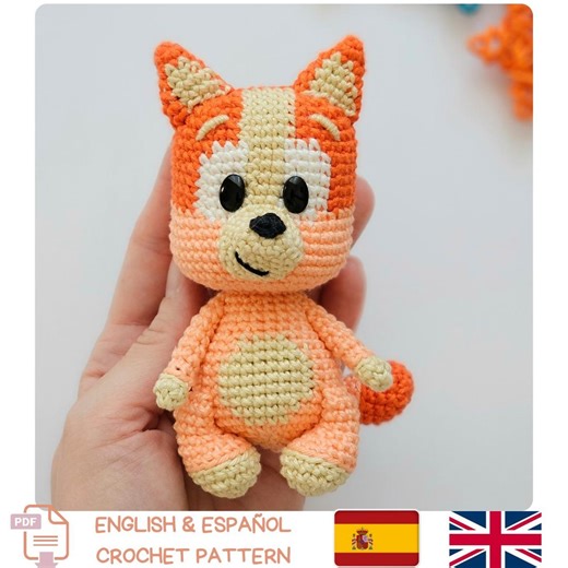 Amigurumi Orange Heeler Dog Crochet Pattern – Puppy Charm, Keychain – English and Spanish - Etsy UK