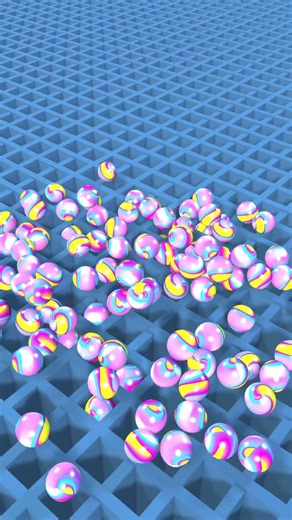 TrendAsmr 3D satiafying ball into the grid #shorts