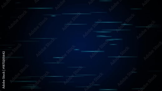 Data Flow Lines Blue Cyber Technology Background Loop Animation Futuristic Fiber Optic Style
