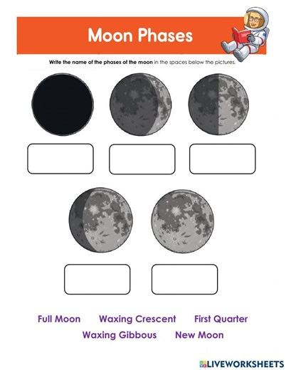 Solar System online activity for First Grade
