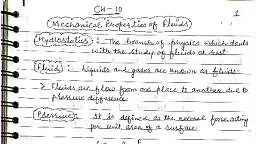 mechanical properties of fluids.pdf - Physics - Notes - Teachmint