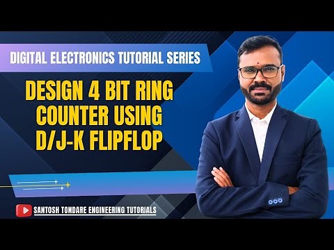 #digitalelectronics|How to design 4 bit Ring counter using D and JK flipflop|