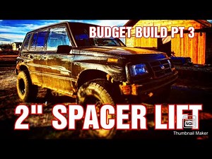 CHEVY TRACKER - 2" SPACER LIFT AND STRUT FLIP!! (no spring compressor)